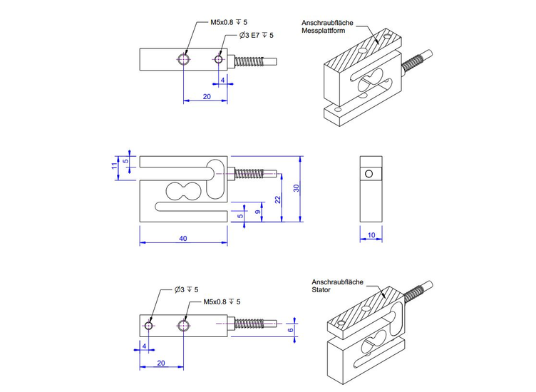 KD40s s-type force sensor - ME-Systeme | ME-Measuring Systems
