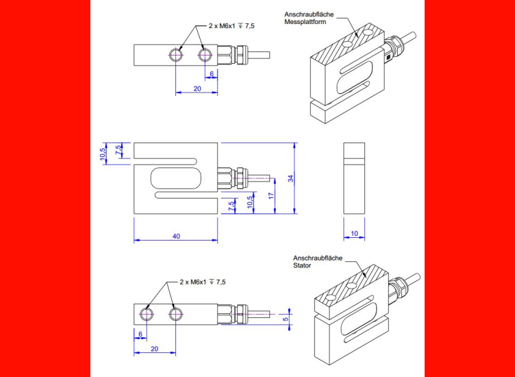 KD40s s-type force sensor - ME-Systeme | ME-Measuring Systems