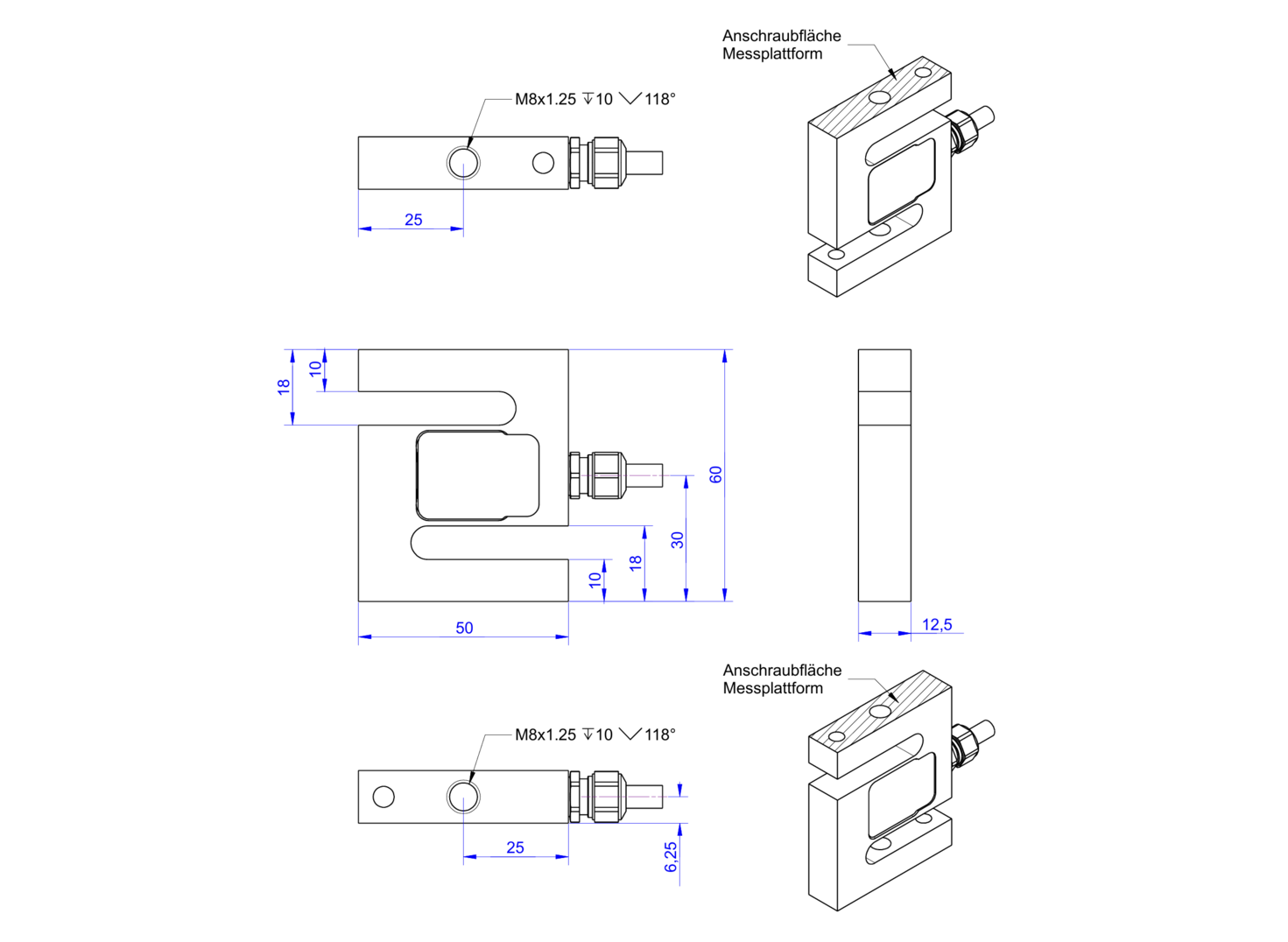 KD80se s-type force sensor with electronics - ME-Systems | ME-Measuring ...
