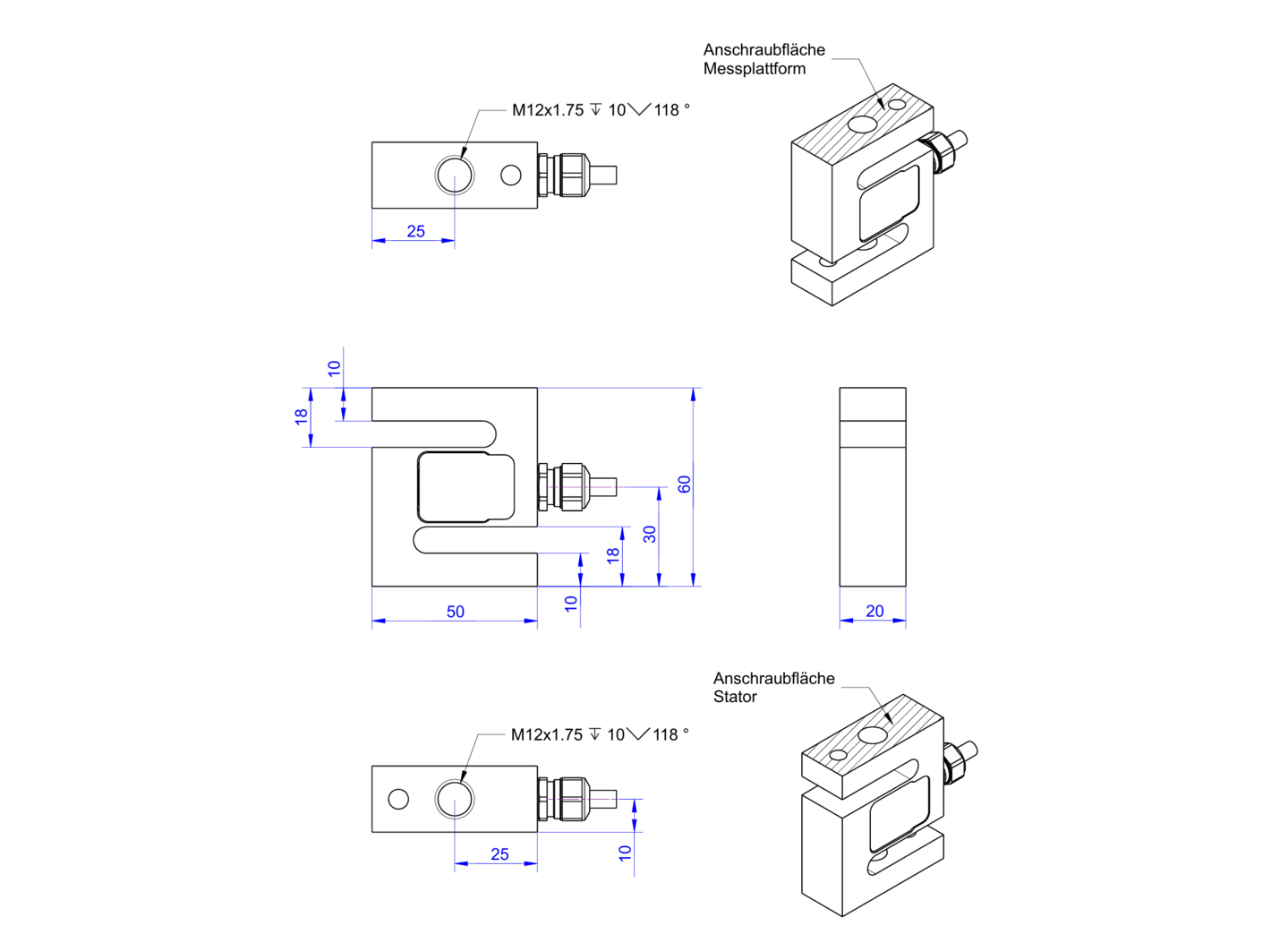 KD80se s-type force sensor with electronics - ME-Systems | ME-Measuring ...