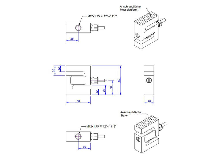 KD80s s-type force sensor - ME-Systems | ME-Measuring Systems