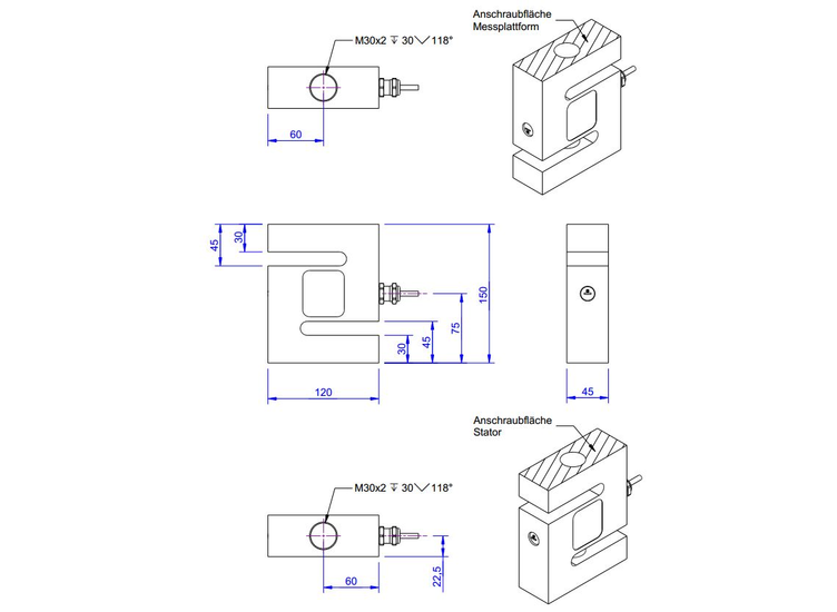 KD80s s-type force sensor - ME-Systems | ME-Measuring Systems