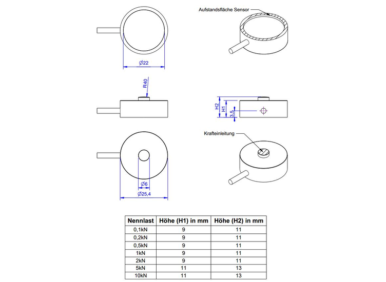 KM26 load cell - ME-Systems | ME-Measuring Systems